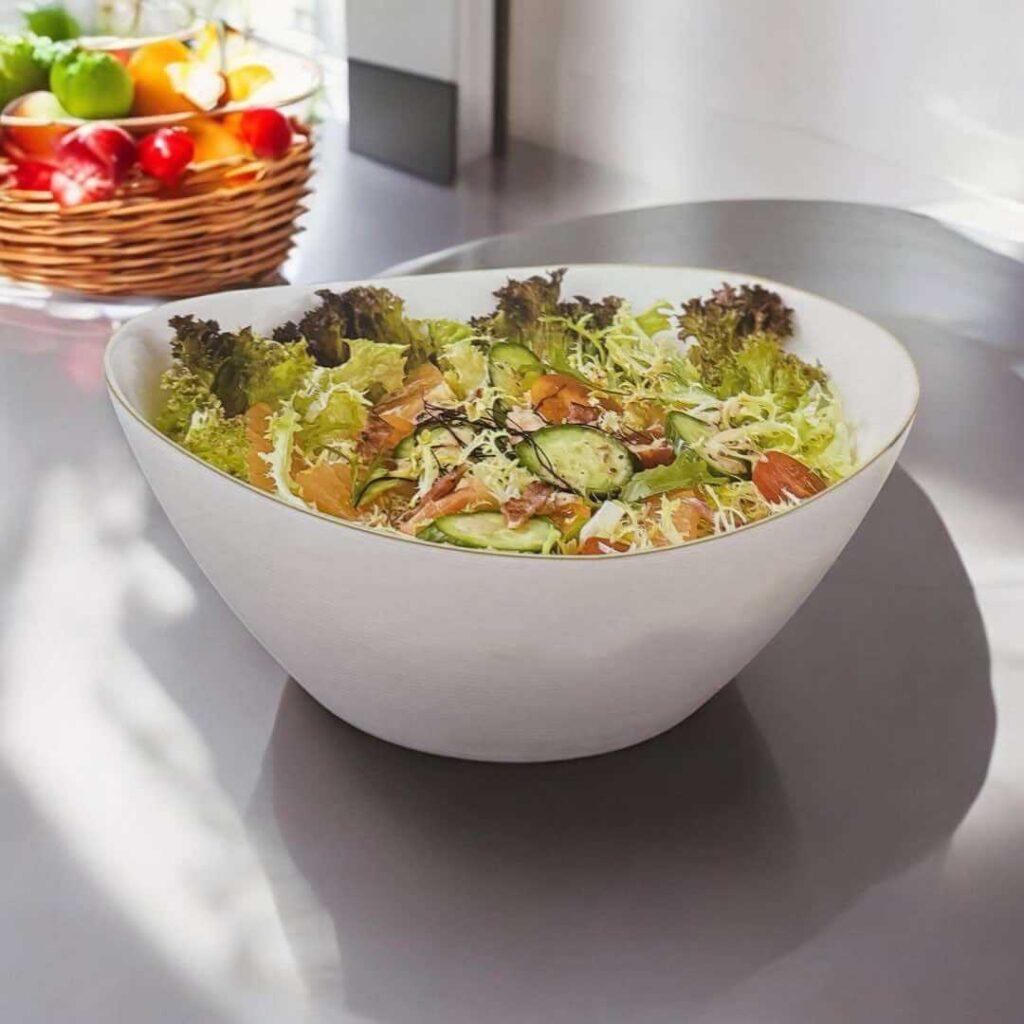 Modern Contemporary Curvy Salad Bowl - ZKG Homeware