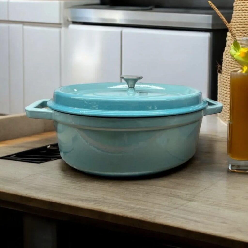 6L Cast Iron Oval Shaped Pot - ZKG Homeware