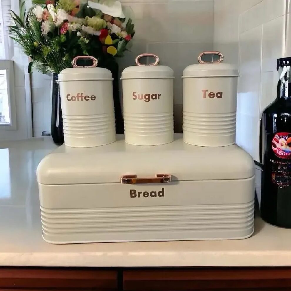 Enamel Breadbin & Canister Set - ZKG Homeware