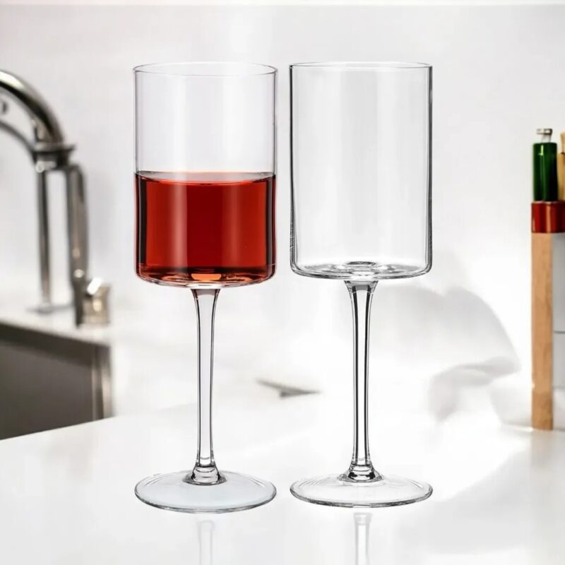 Square Wine Glasses – Set of 6 - ZKG Homeware